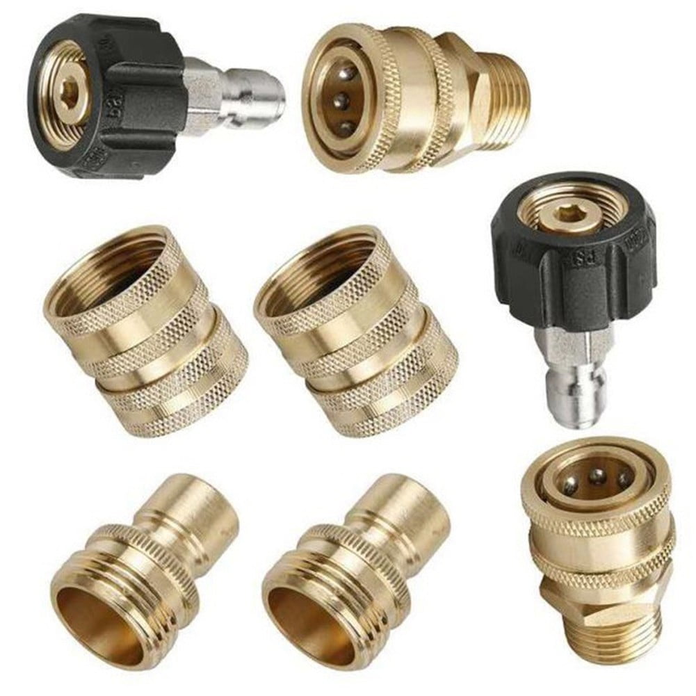 8X M22 Swivel To 3/8 Inch Quick Connect Pressure Washer Adapter Set ...