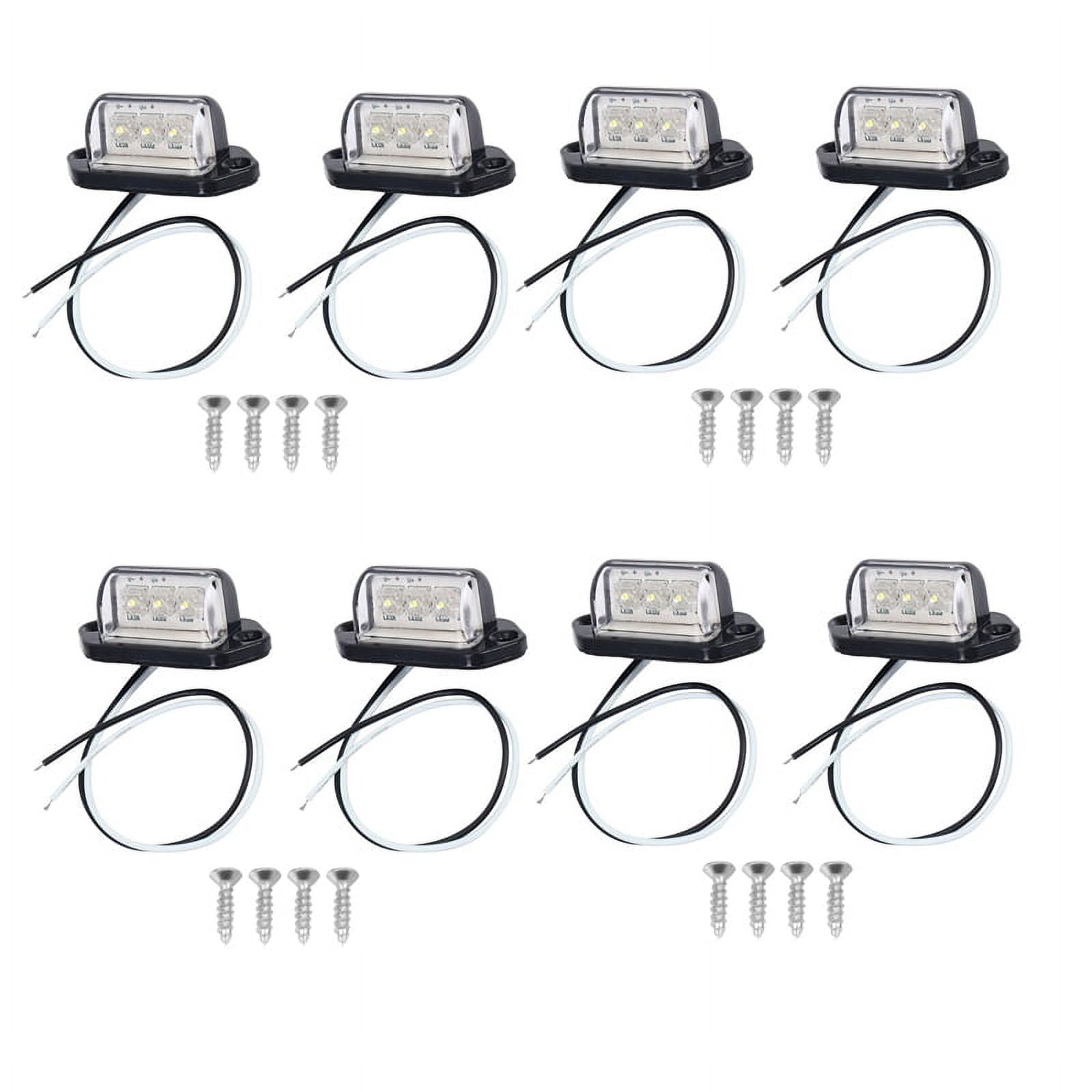 8x Number Plate Lights Led License Plate Light Rear Lamps Universal 12v ...