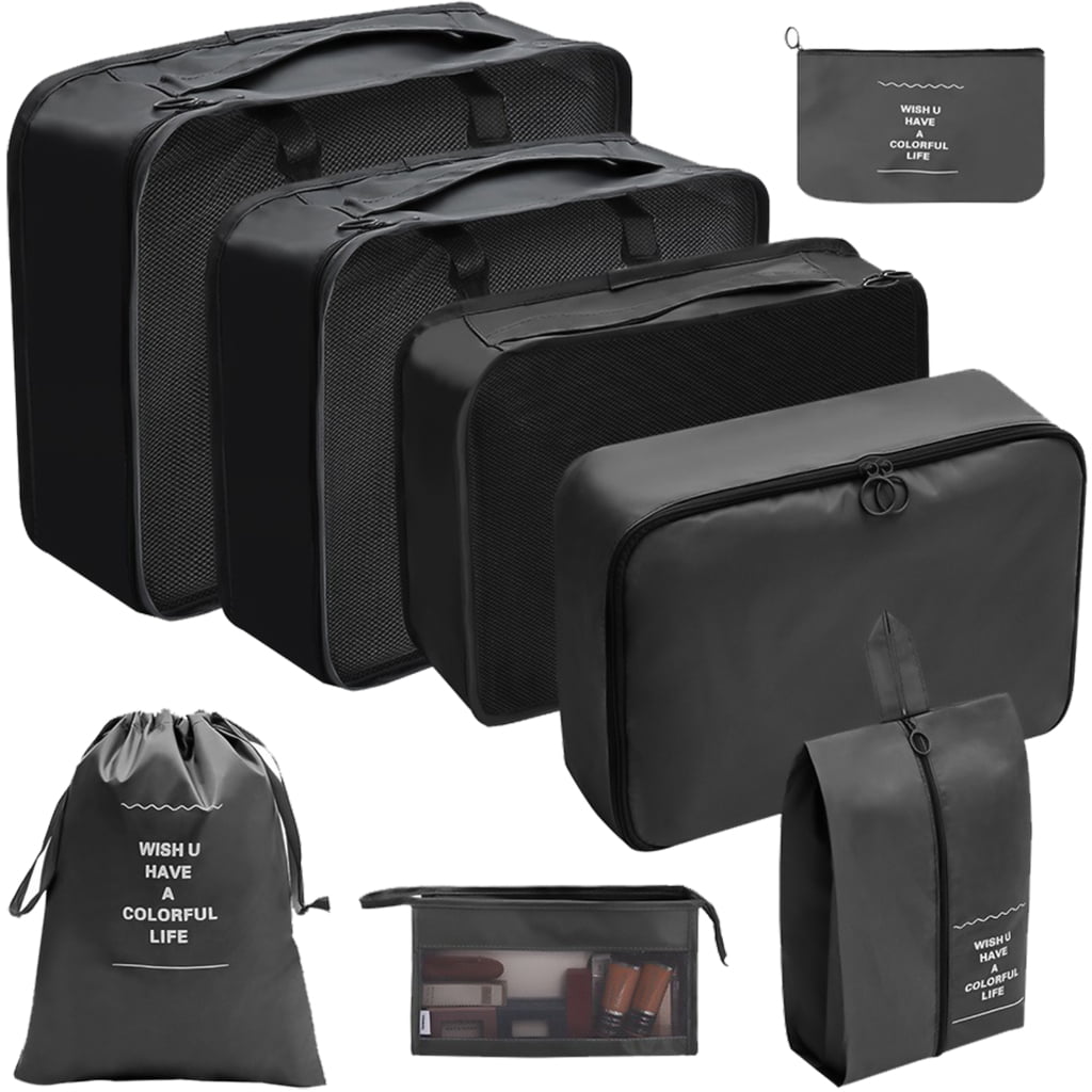 8x Packing Cubes Set Suitcase Organiser Set Luggage Organiser Set ...