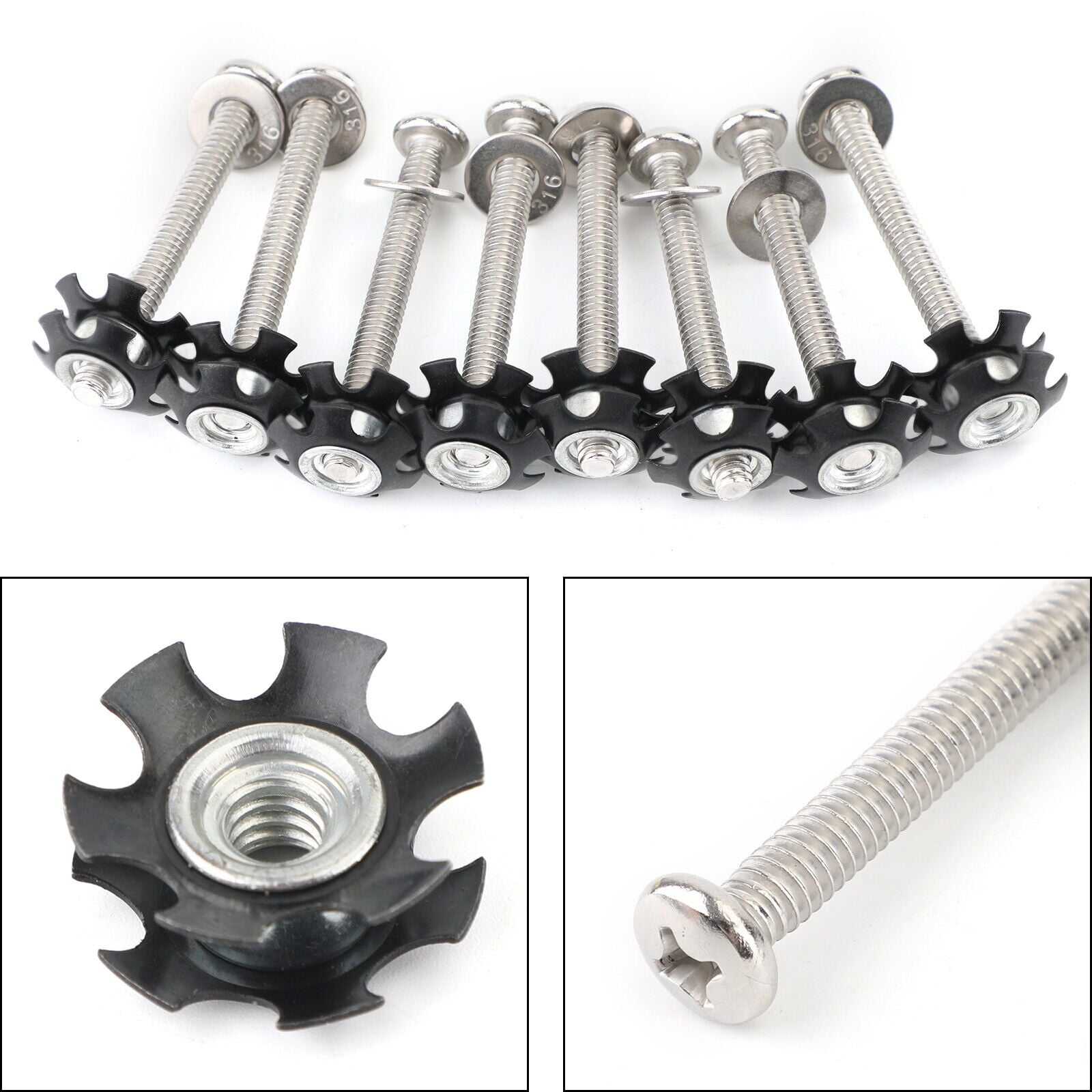 8x RV LADDER REPAIR KIT nuts Stainless Bunk Motorhome Part Camper ...