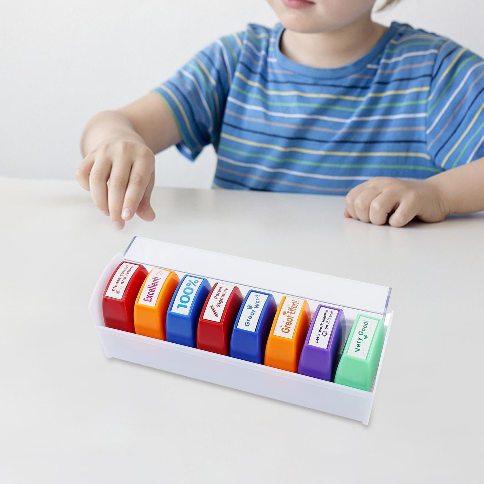 8x Teacher Stamps Set Parent Self Inking Encouraging Motivational ...