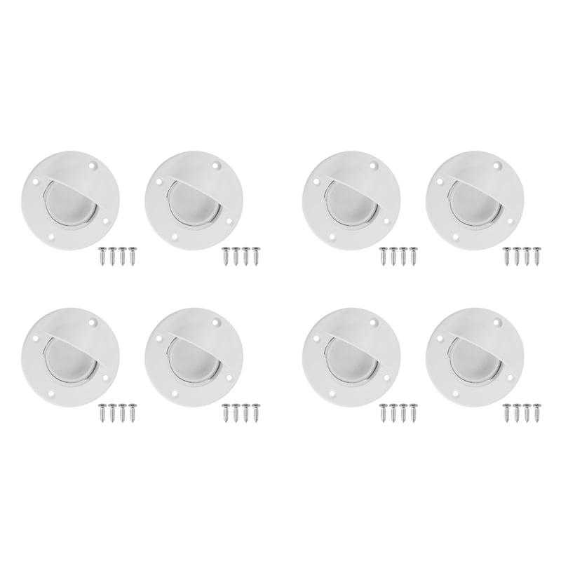 8x Universal White Nylon Marine Boat Transom Deck Mount Drain Scupper ...