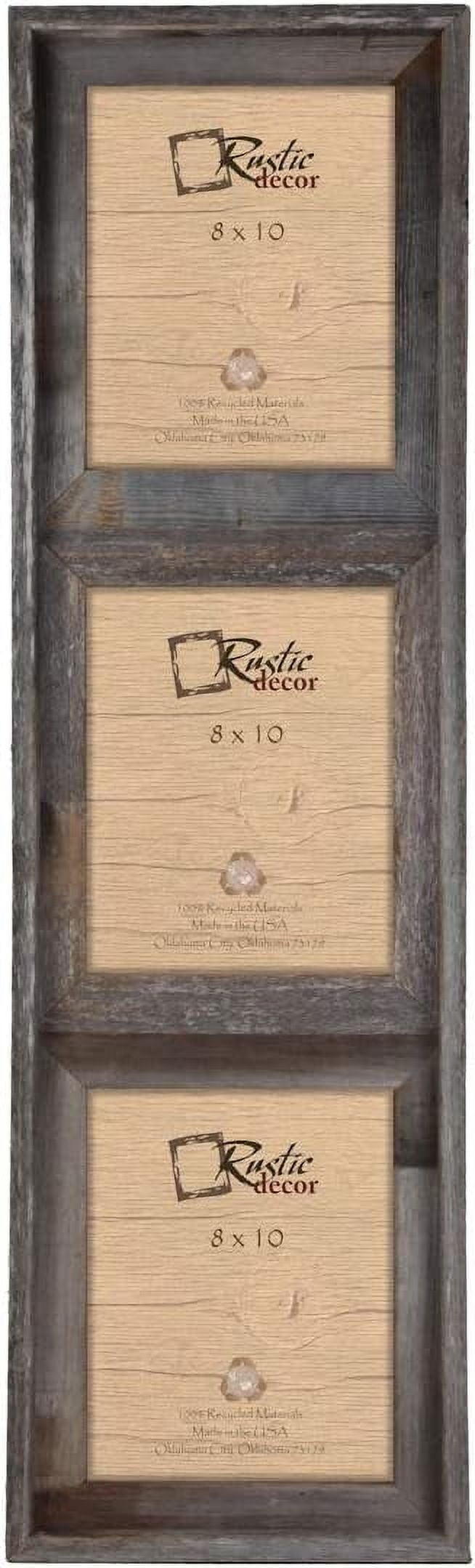 8x10 - 2.5" Wide Reclaimed Rustic Barnwood Vertical Collage Frame ...