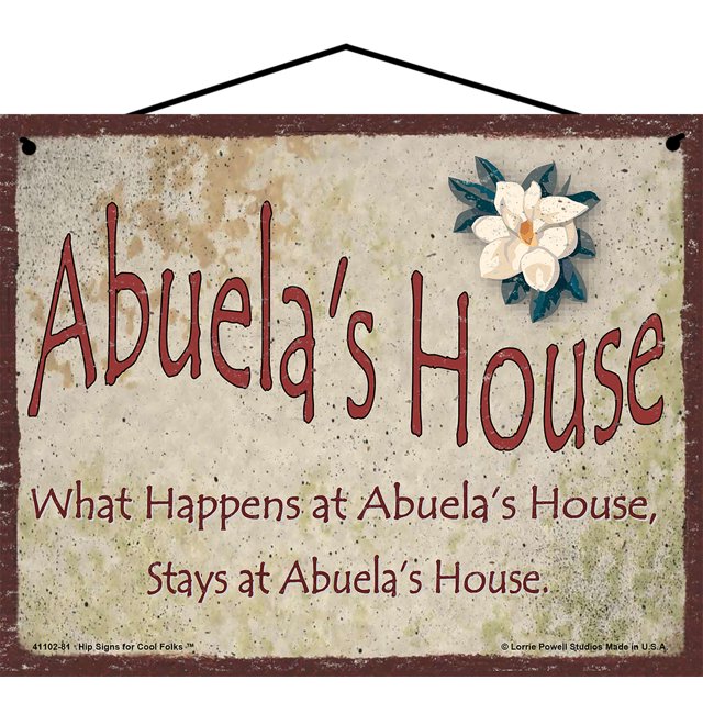 8x10 Abuela's House Sign with Magnolia Flower Spanish Word for ...