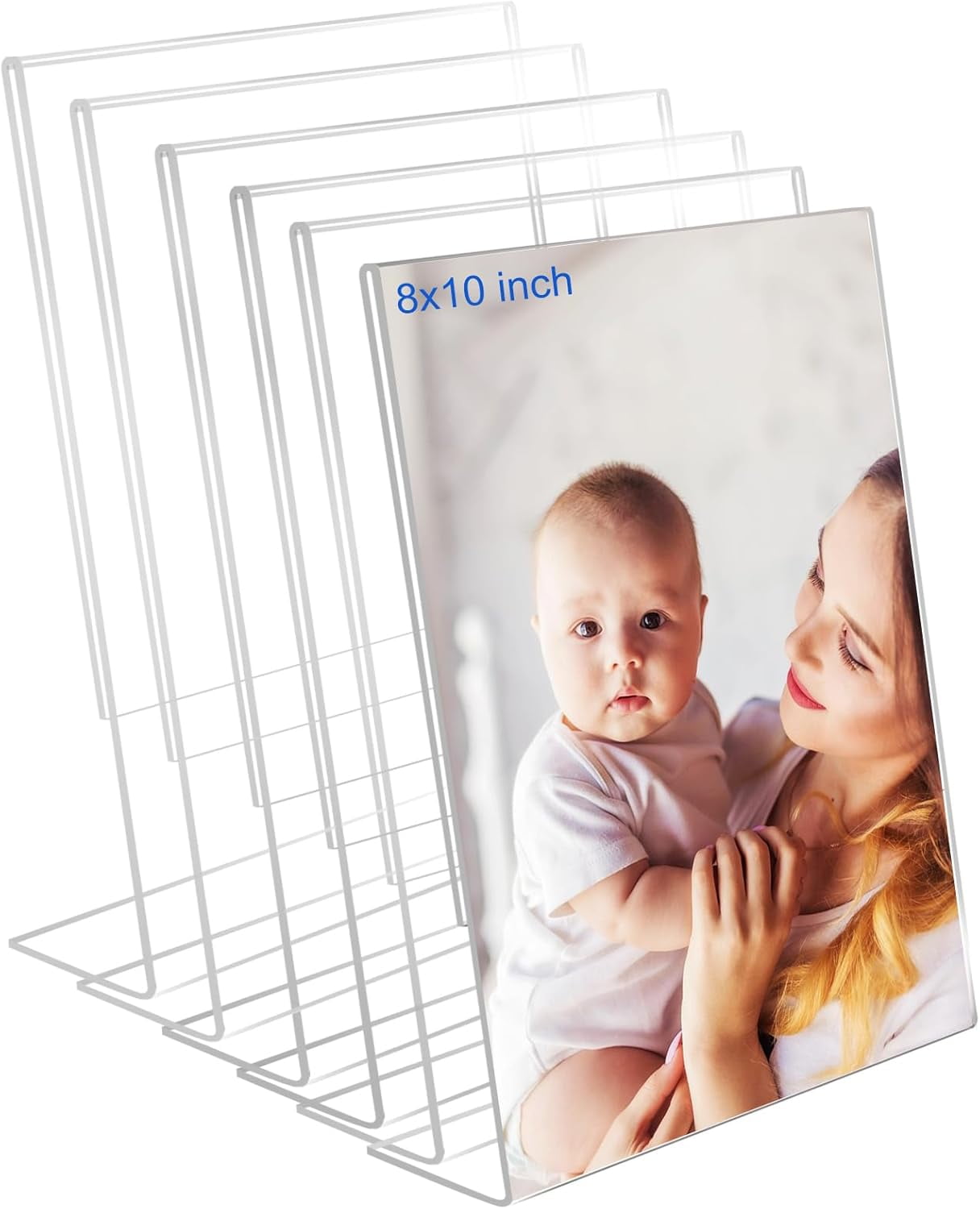 8x10 Acrylic Picture Frames, Set Of 6 Clear Acrylic Frameless ...
