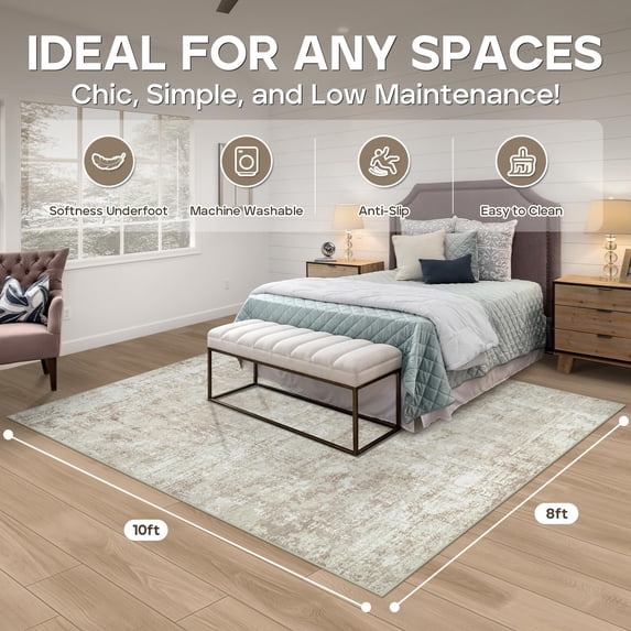 8x10 Area Rugs For Living Room Rug Washable: Modern Large Dining ...