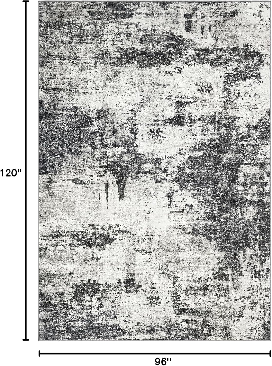 8x10 Area Rugs for Living Room: Abstract Washable Rug with Anti-Slip ...