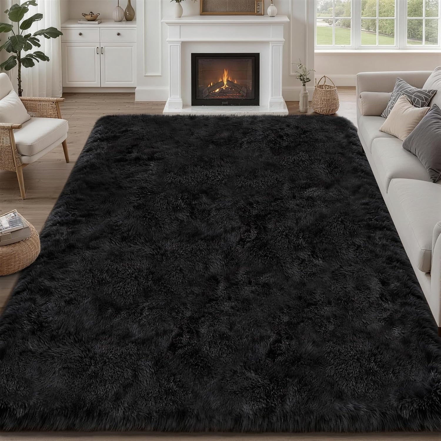 8x10 Area Rugs for Living Room Bedroom: Ultra Soft Fluffy Shag Rug ...