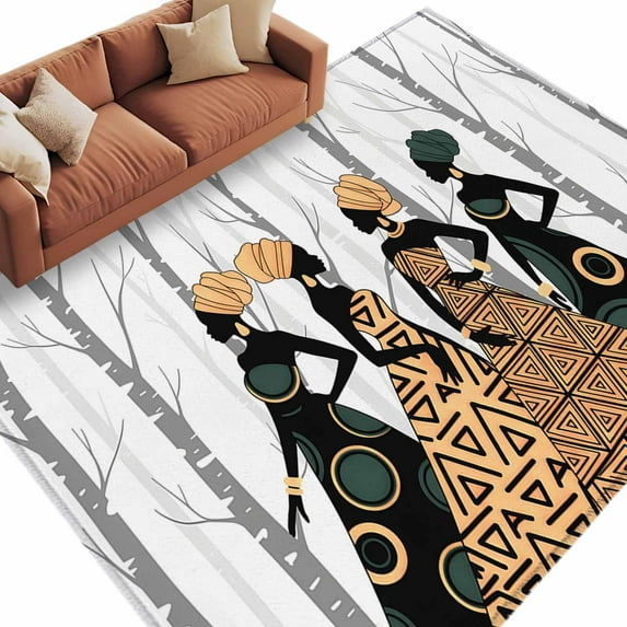 8x10 Area Rugs for Living Room, Black Women Non Slip Area Rugs for ...