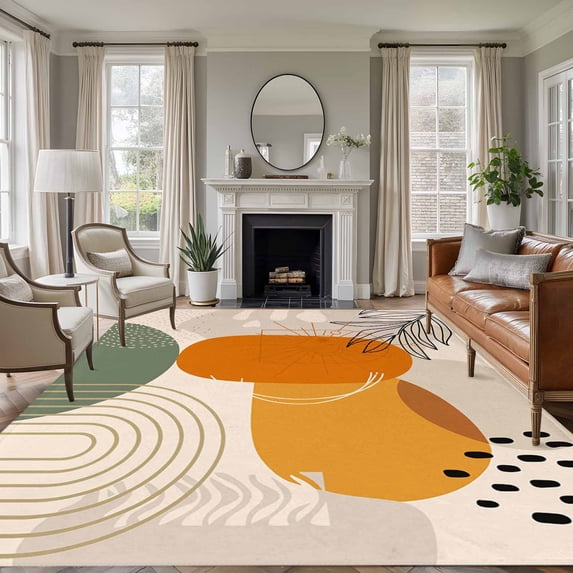 8x10 Area Rugs for Living Room, Boho Geometric Non Slip Area Rugs for ...