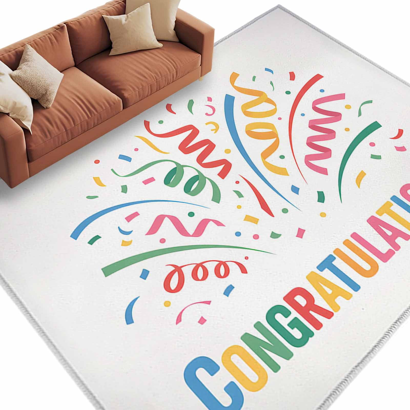 8x10 Area Rugs for Living Room, Graduation Season Non Slip Area Rugs ...