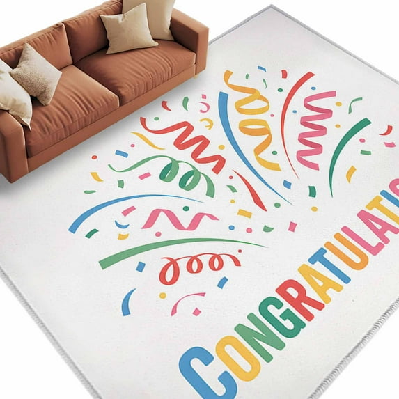 8x10 Area Rugs for Living Room, Graduation Season Non Slip Area Rugs ...
