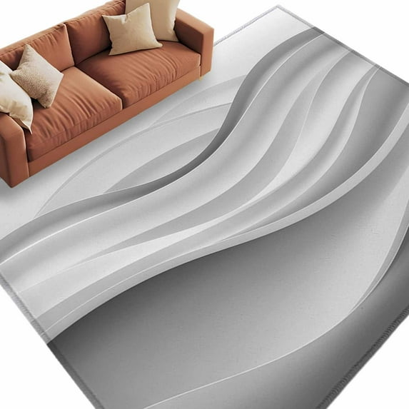 8x10 Area Rugs for Living Room, Gray Striped Non Slip Area Rugs for ...