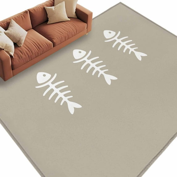 8x10 Area Rugs for Living Room, Japanese Fish Non Slip Area Rugs for ...