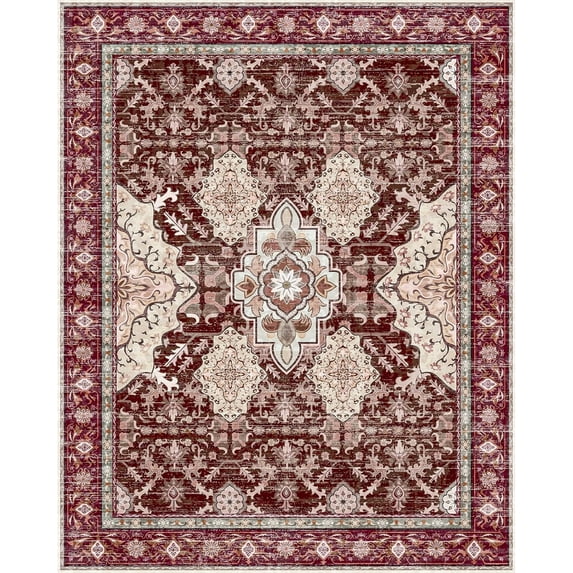 8x10 Area Rugs for Living Room, Large Non-Slip Washable Rug, Boho ...
