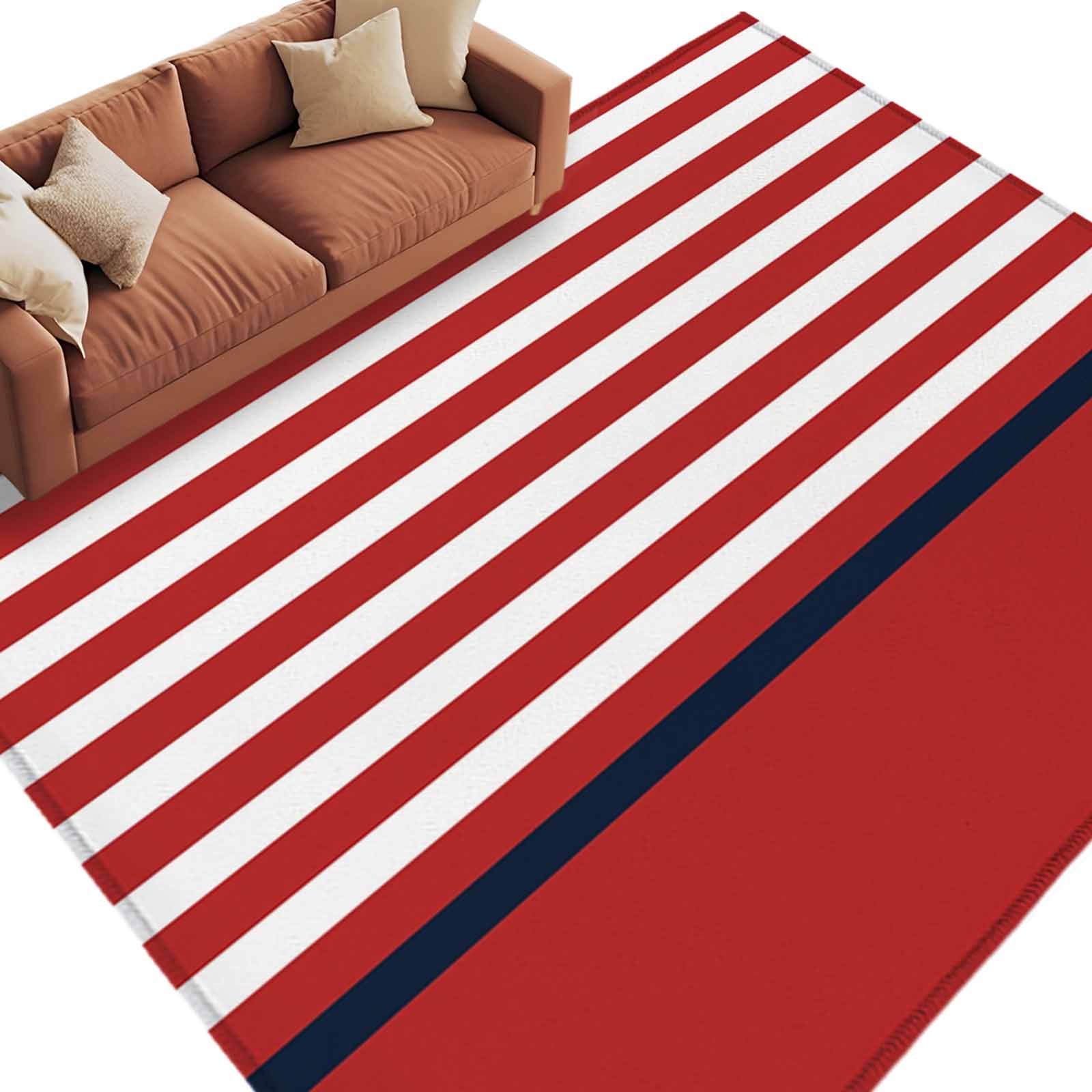 8x10 Area Rugs for Living Room, Nautical Anchor Non Slip Area Rugs for ...