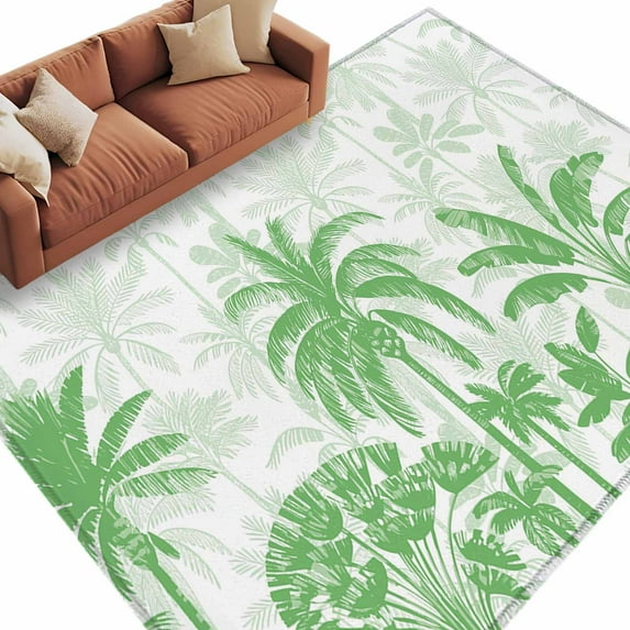 8x10 Area Rugs for Living Room, Palm Trees Non Slip Area Rugs for ...