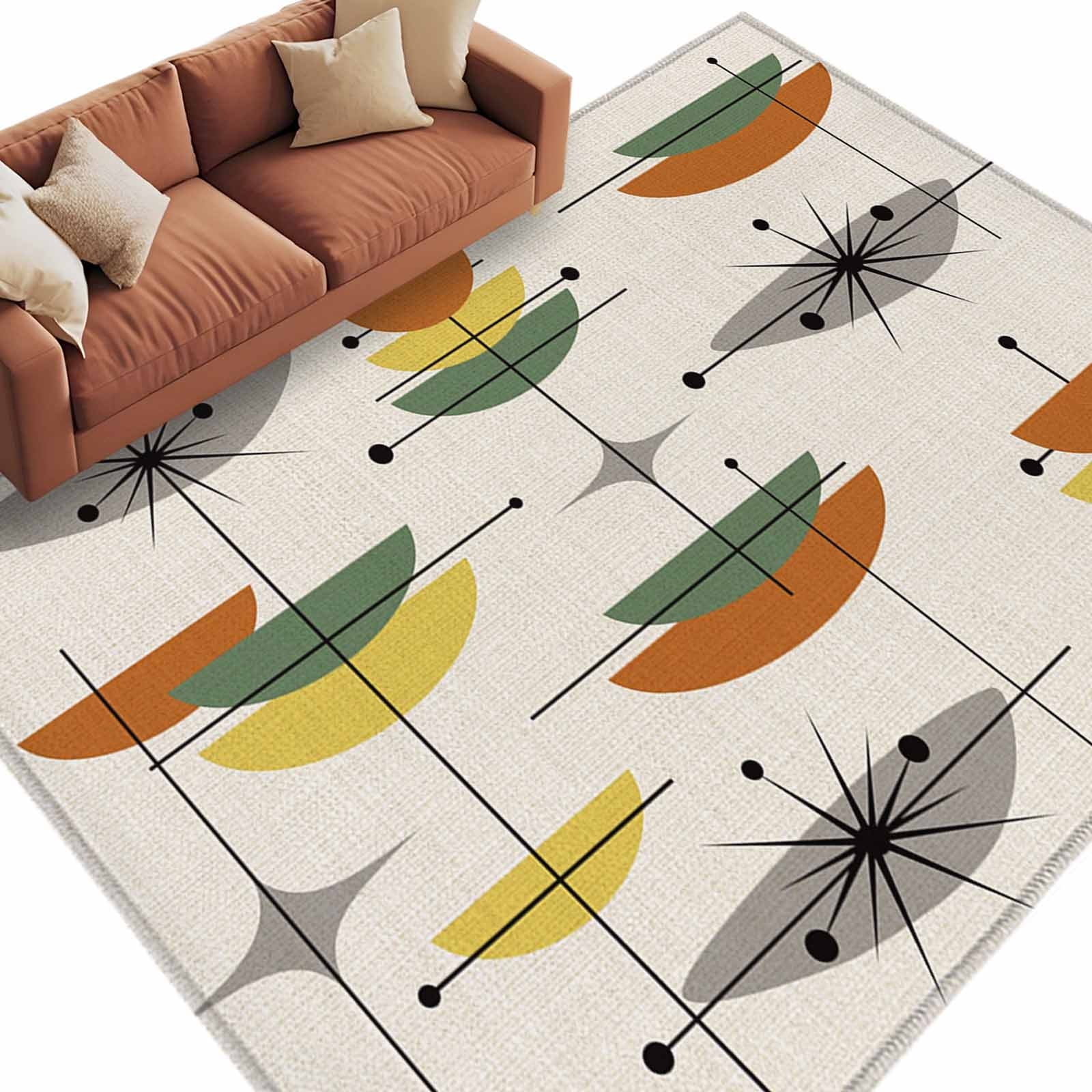 8x10 Area Rugs for Living Room, Sage Green Boho Non Slip Area Rugs for ...