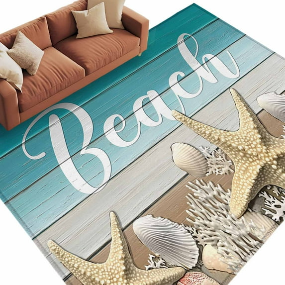 8x10 Area Rugs for Living Room, Starfish Non Slip Area Rugs for Kitchen ...