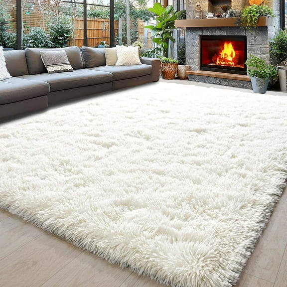 Checkered 8x10 Area Rugs for Living Room, Ultra Soft Fluffy Large ...