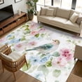 8x10 Area Rugs, Peach Blossom Non-Skid Rubber Backing Large Rectangle ...