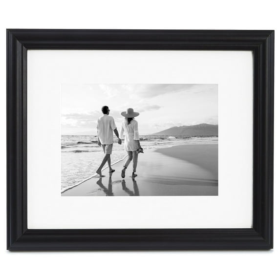 8x10 Black Frame - Displays Photos 5x7 with Mat or 8x10 Without Mat ...