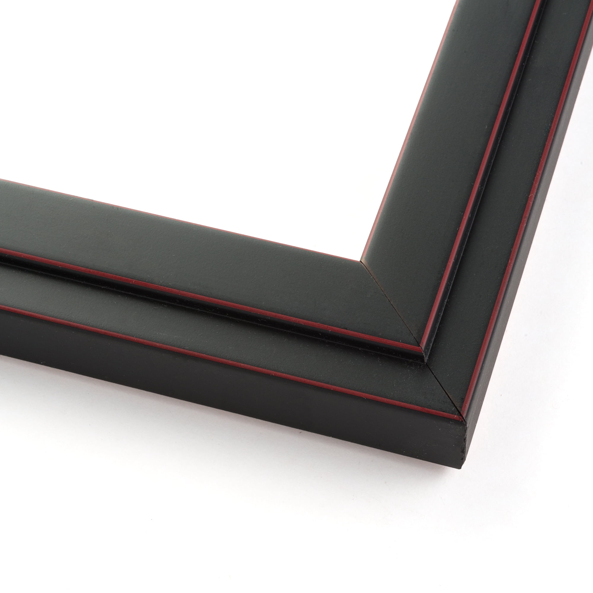 8x10 Black Two-Step Wood Frame w/ a Red Accent - 'Pinstripe' Thin ...