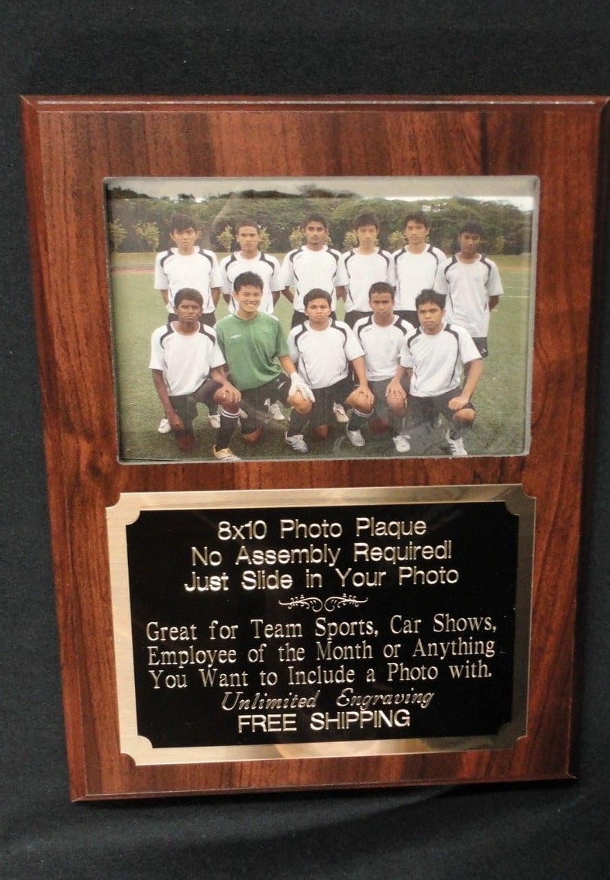 8x10 Custom Engraved Photo Plaque 4x6 Photo, Team Photo, Trophy, FREE ...