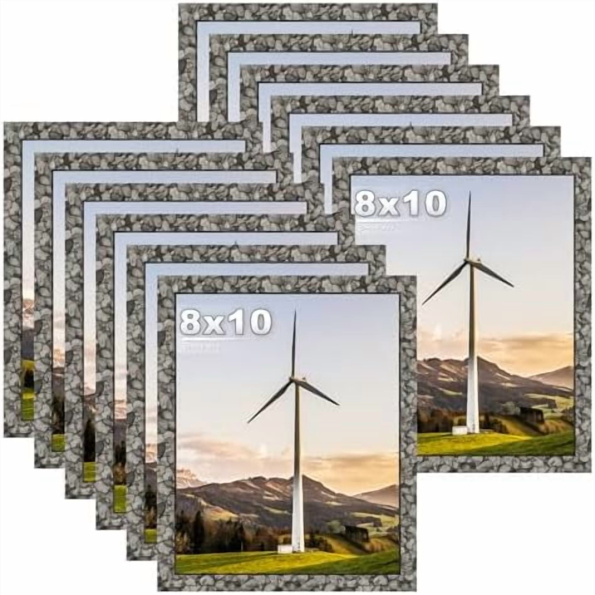 8x10 Farmhouse Picture Frame Set of 12, Display 5x7 with Mat or 8x10 ...