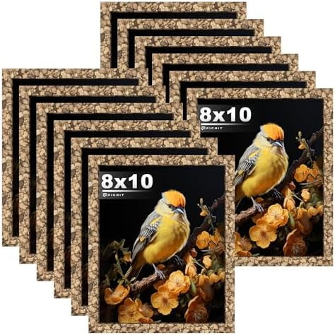 8x10 Farmhouse Stone Spotted Picture Frame Set of 12, Display 5x7 with ...