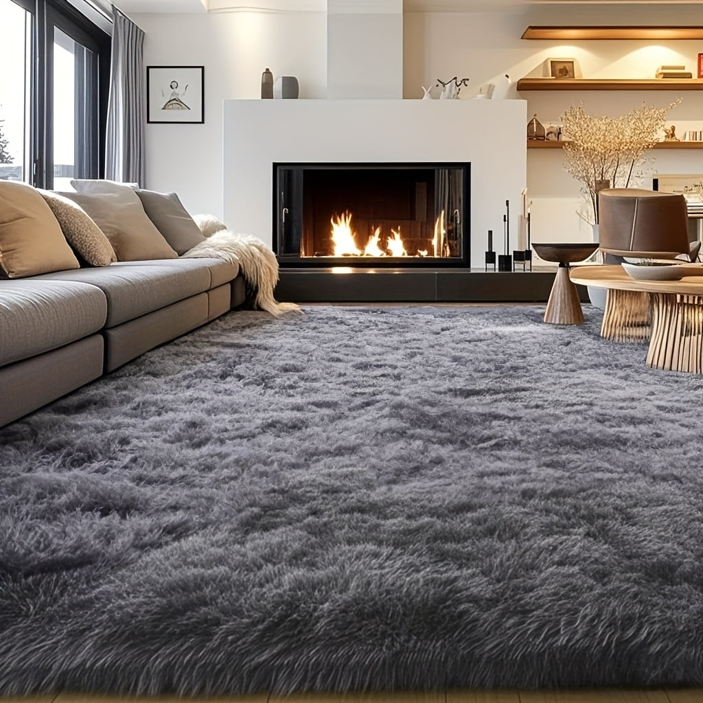 8x10 Feet Luxury Large Rug for Living Room, Fuzzy Plush Large Area Rug ...