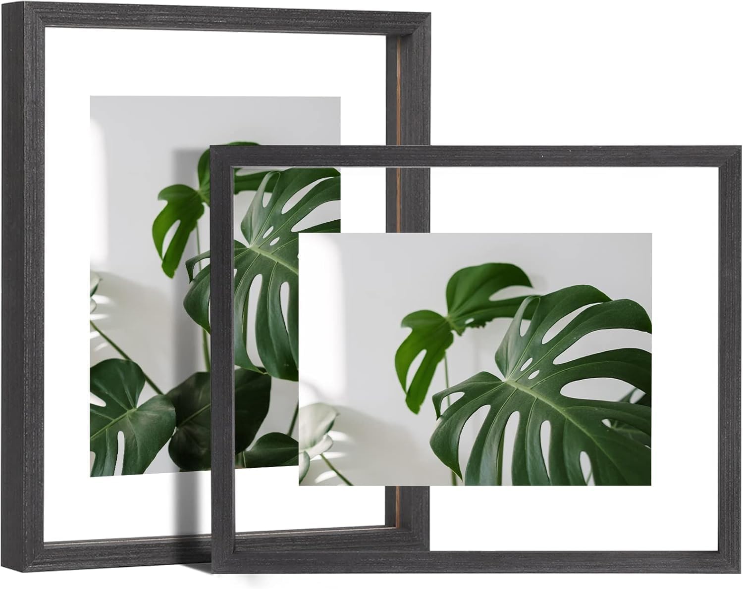 8x10 Floating Frames Set of 2, Double Plexiglass Picture Frame, Made of ...