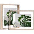 8x10 Floating Frames Set of 2, Double Plexiglass Picture Frame, Made of ...
