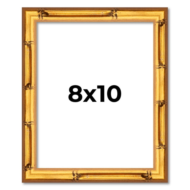 8x10 Frame Gold Bamboo Picture Frame - Complete Modern Photo Frame ...