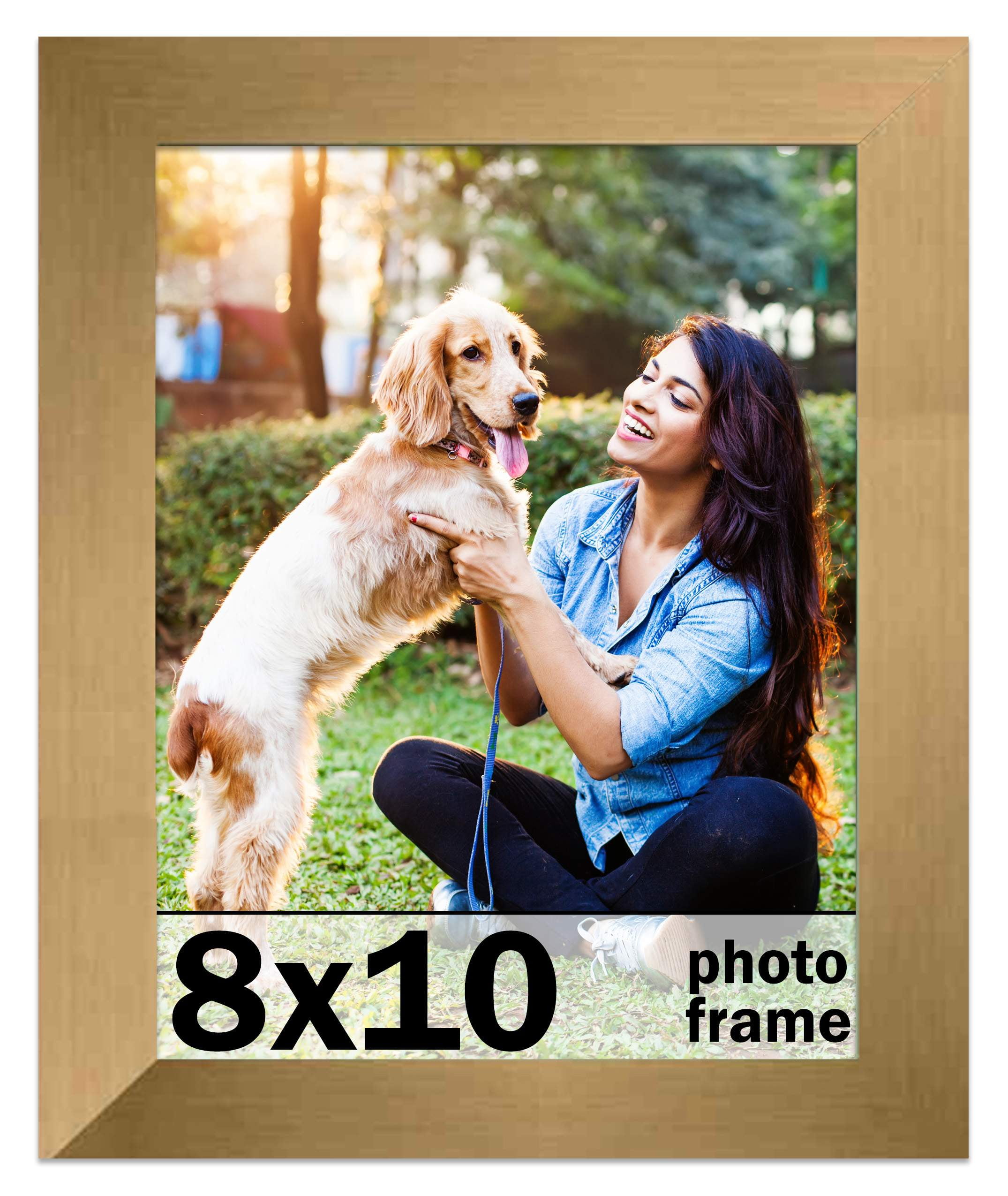 8x10 Frame Gold Bronze Modern Solid Wood Picture Frame | 0.75 Inch ...