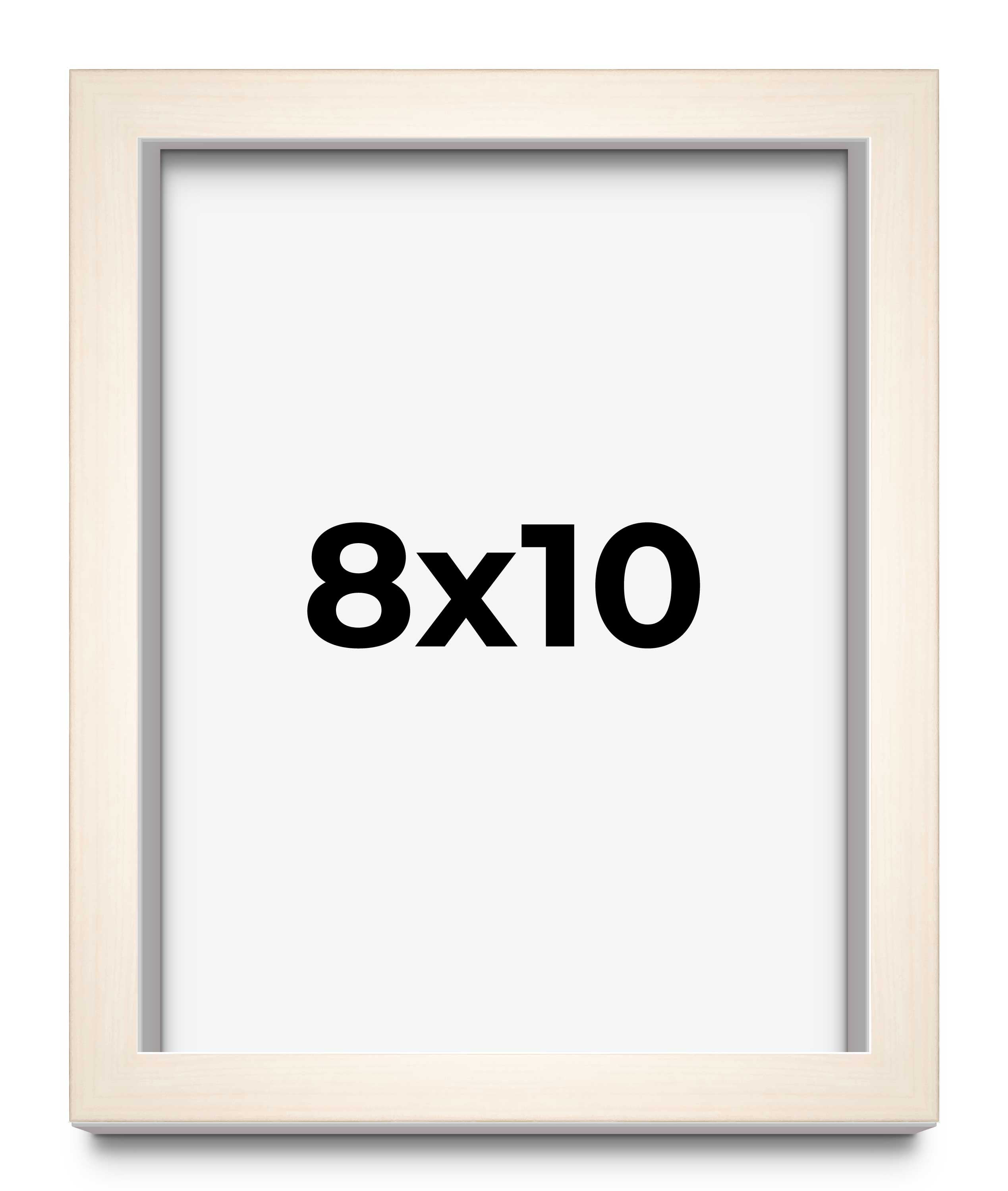 8x10 Frame White Wash Solid Wood Picture Frame | 0.8125 Inch Moulding ...