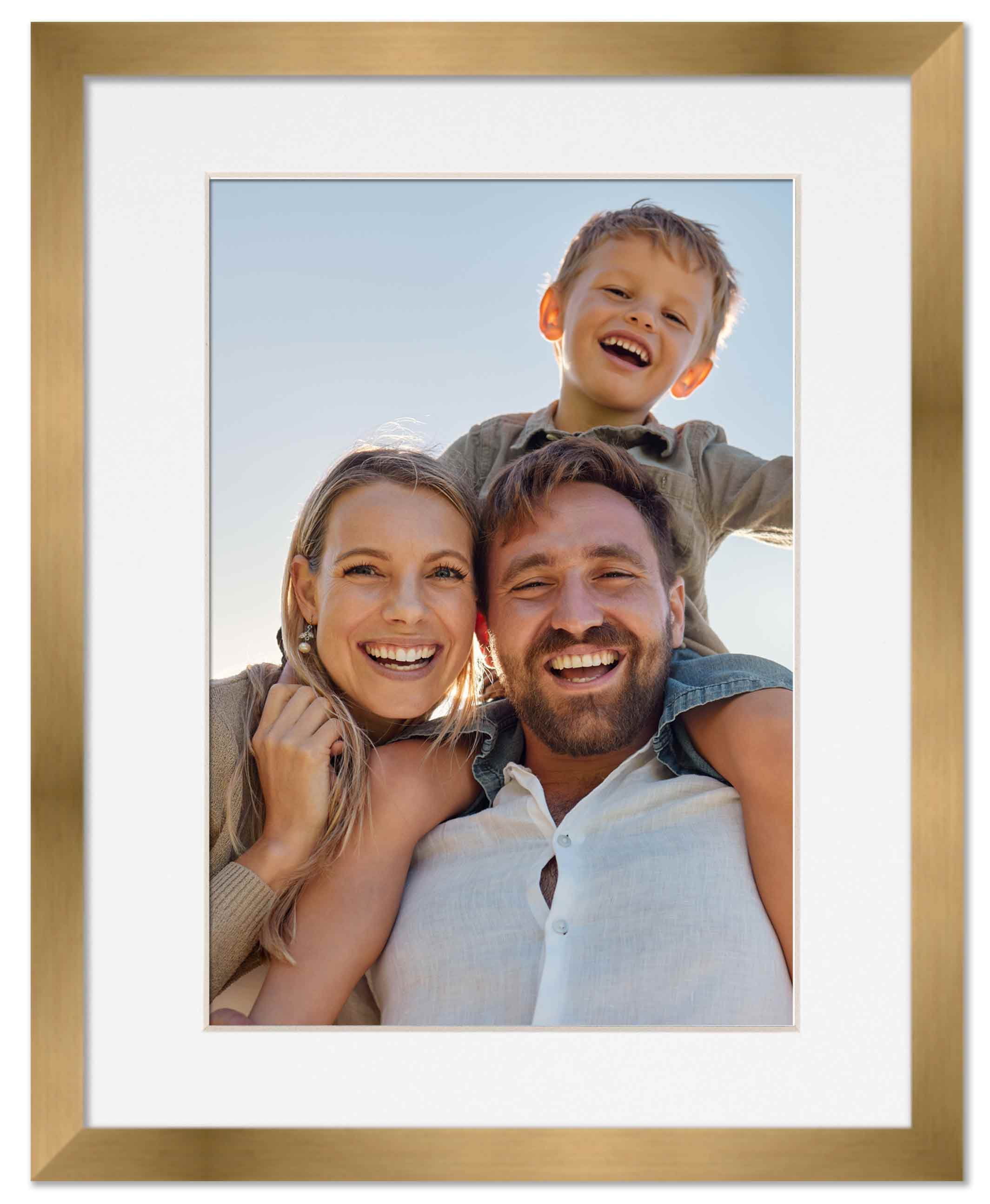 8x10 Frame with Mat - Bronze 10x12 Frame Wood Made to Display Print or ...