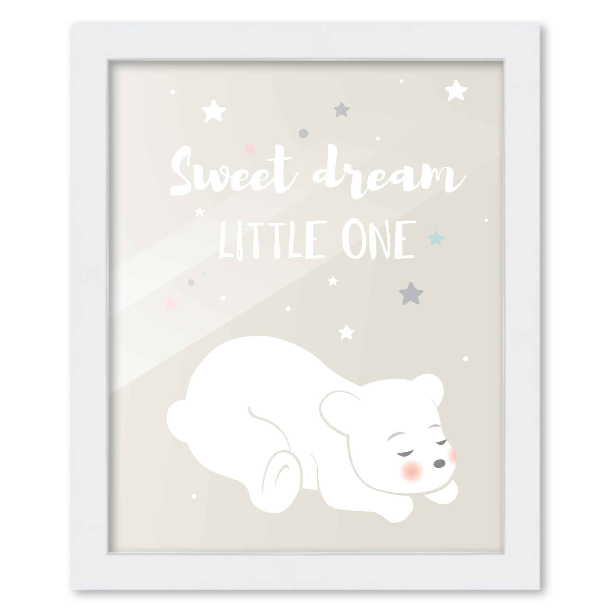 8x10 Framed Nursery Wall Art Hand Drawn Twinkle Sweet Dreams Poster in ...