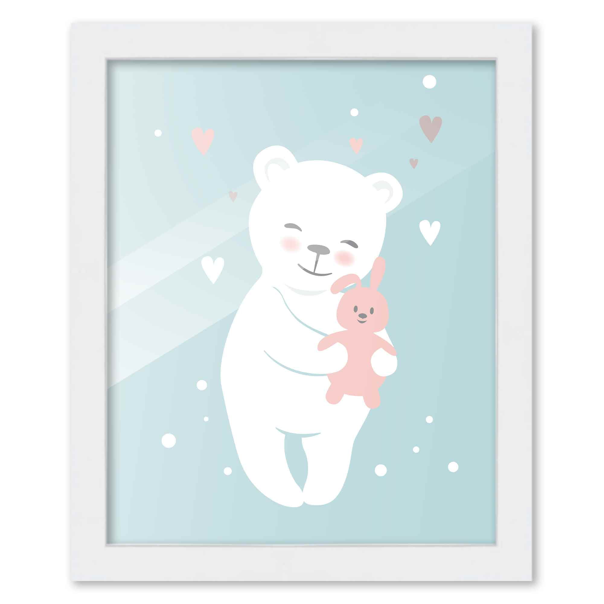 8x10 Framed Nursery Wall Art Hand Drawn Twinkle Teddy Bear Poster in ...