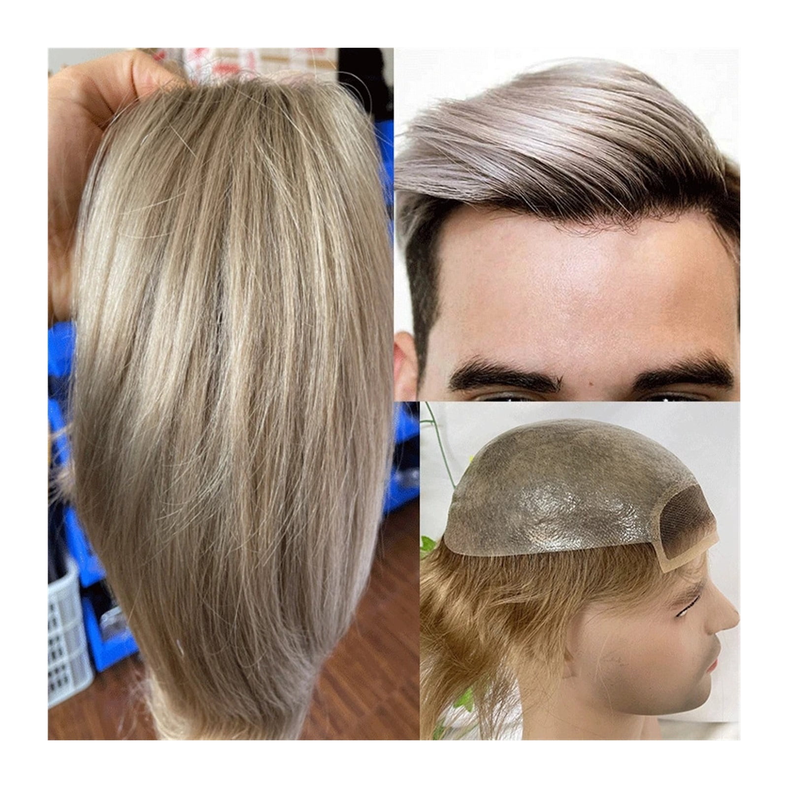 8x10 French Lace Front Hair Pieces Toupee for Men Lace Front African ...