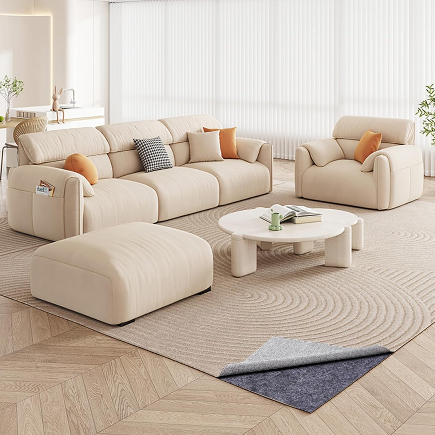 8x10 Ft Felt Rug Pad – Extra Large Non-Slip Carpet Pad, Protect Floors ...