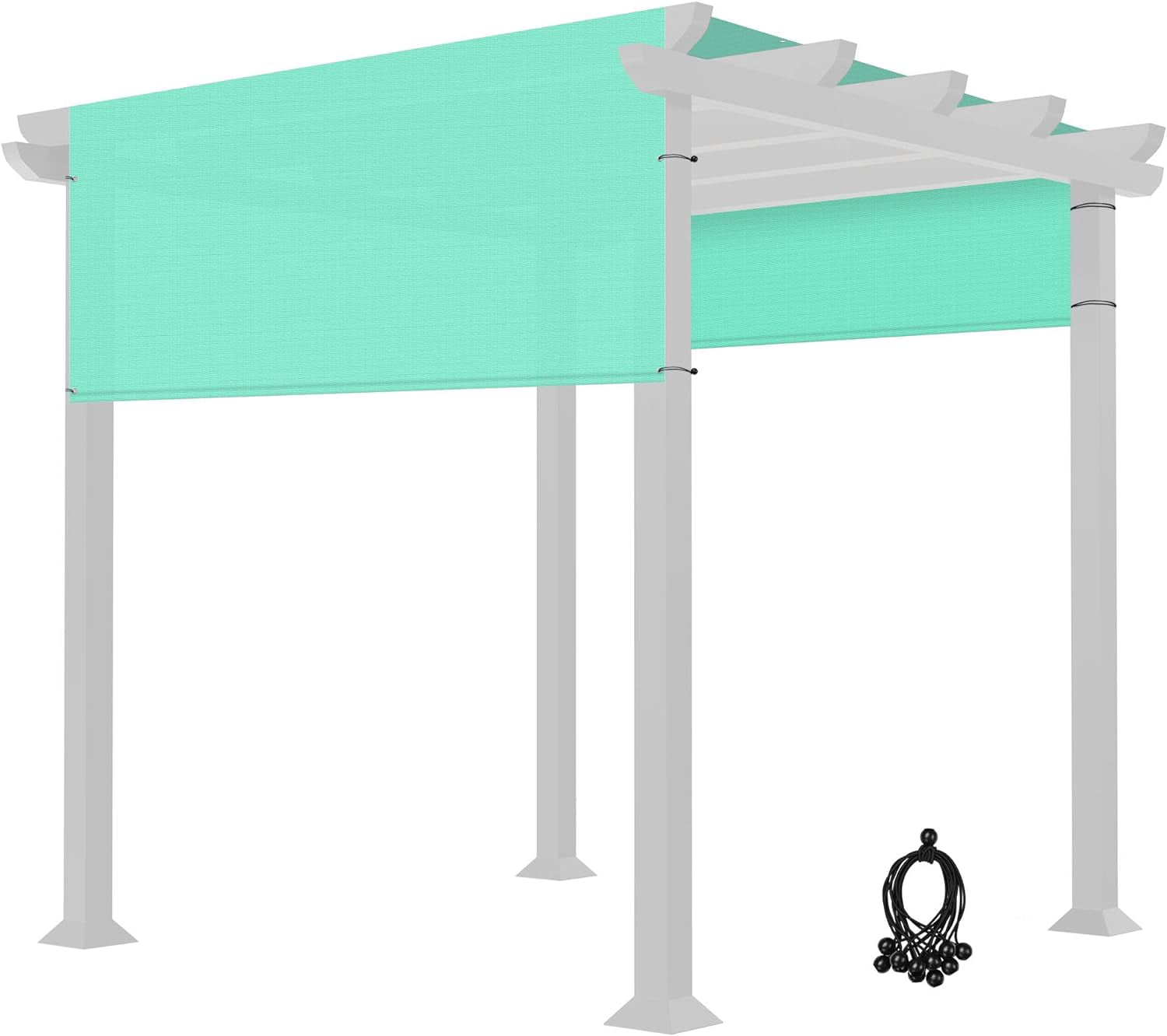 8x10 Ft Universal Pergola Canopy Replacement Cover Sun Shade Rod Pocket ...