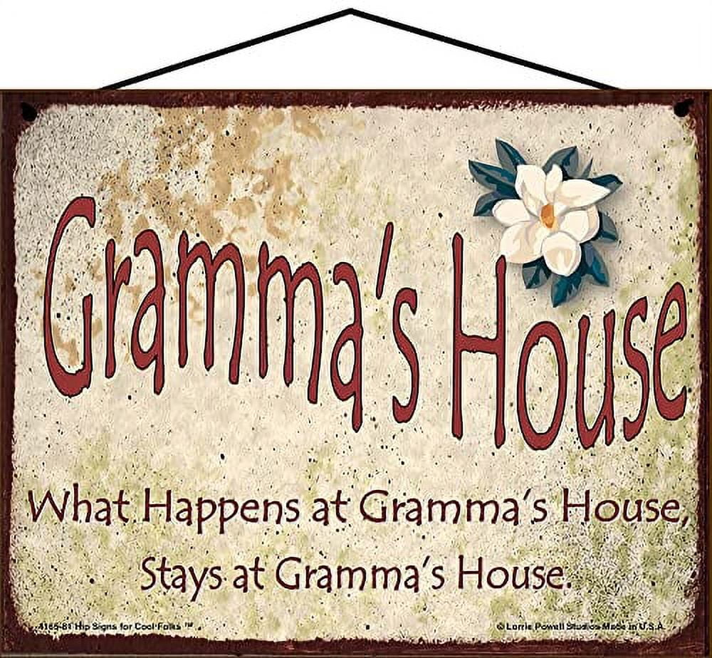 8x10 Gramma's House Sign with Magnolia Flower What Happens at Gramma's ...