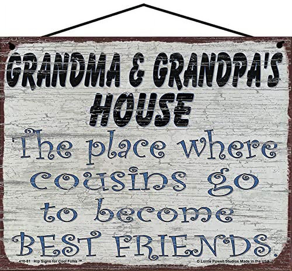 8x10 Grandma and Grandpa's House Vintage Style Sign The Place Where ...