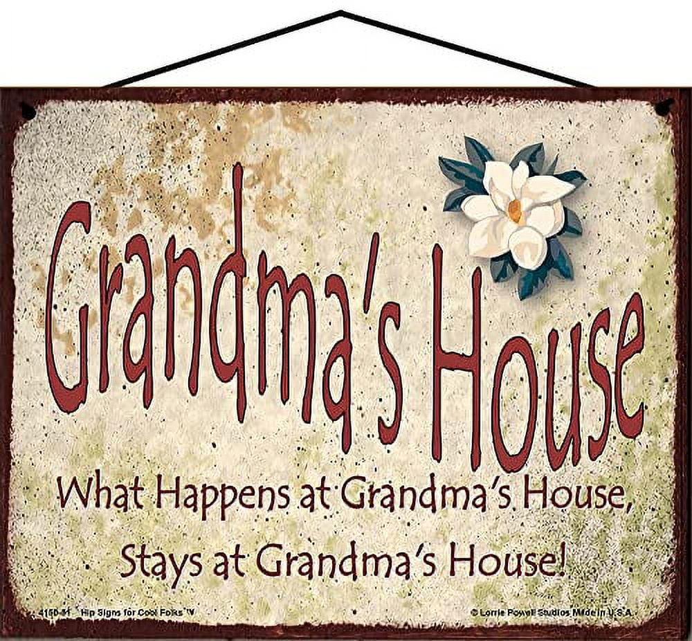 8x10 Grandma's House Sign with Magnolia Flower What Happens at Grandma ...