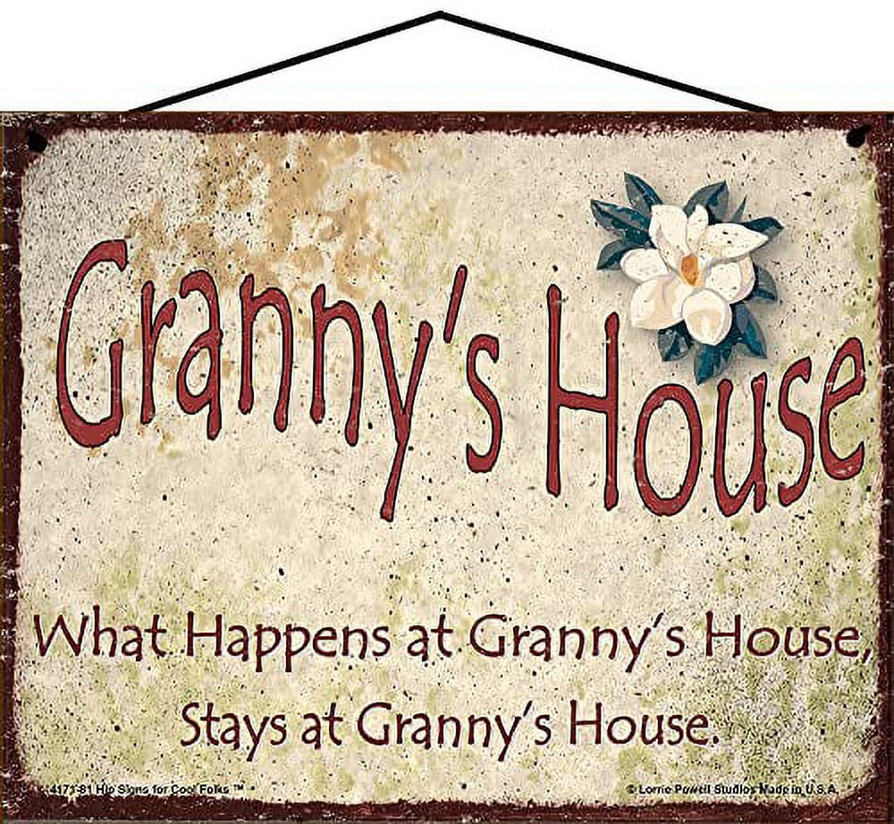 8x10 Granny's House Sign with Magnolia Flower What Happens at Granny's ...