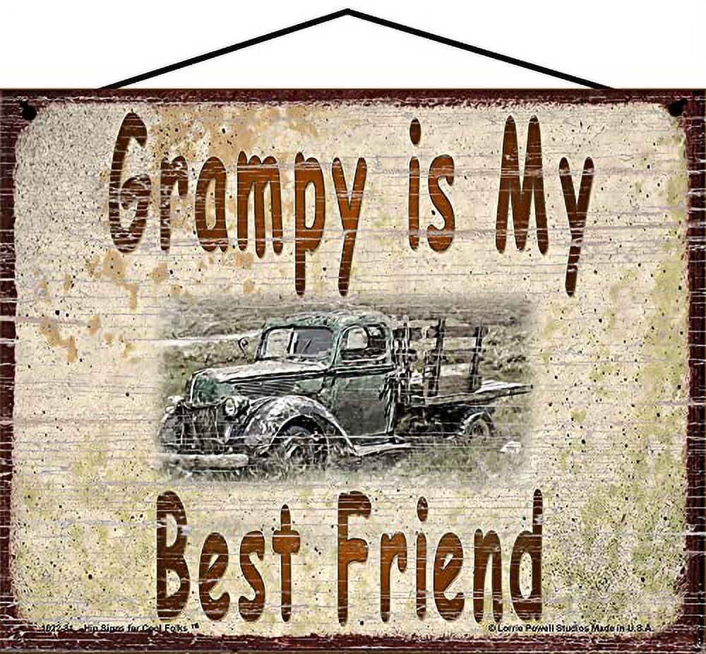 8x10 Grumpy is my Best Friend Sign, Vintage Style Home Décor for ...
