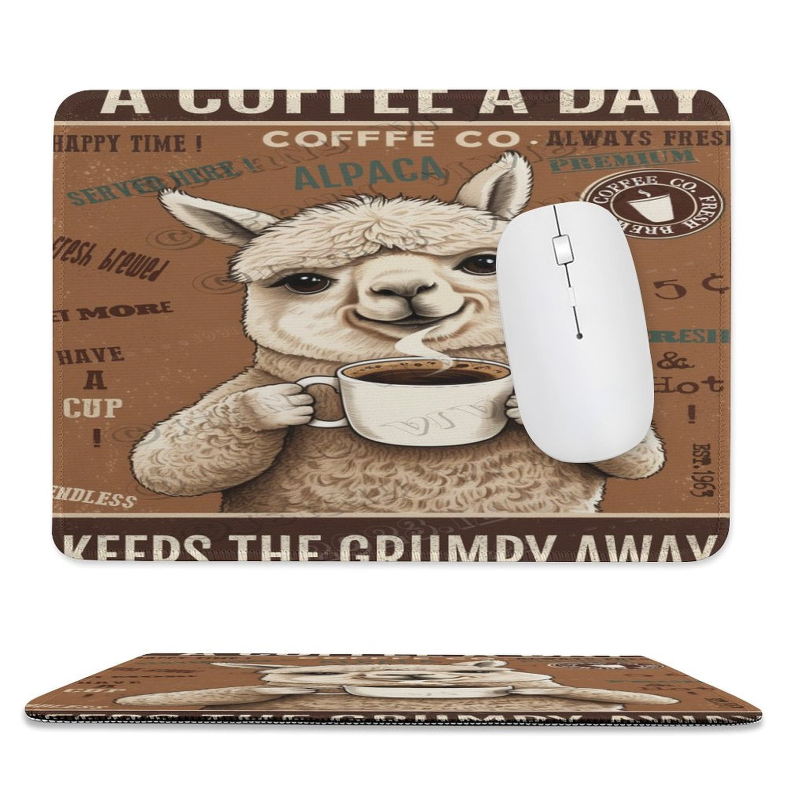 8x10 IN Mouse Pad - Cute Alpaca Design, Comfortable and Washable, Great ...