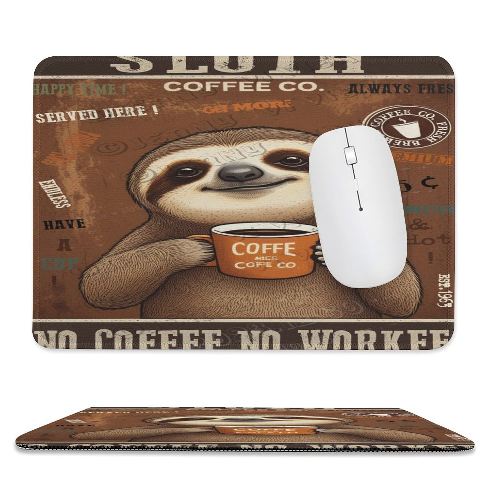 8x10 IN Mouse Pad - Fun Sloth Design, Portable and Comfortable, Perfect ...