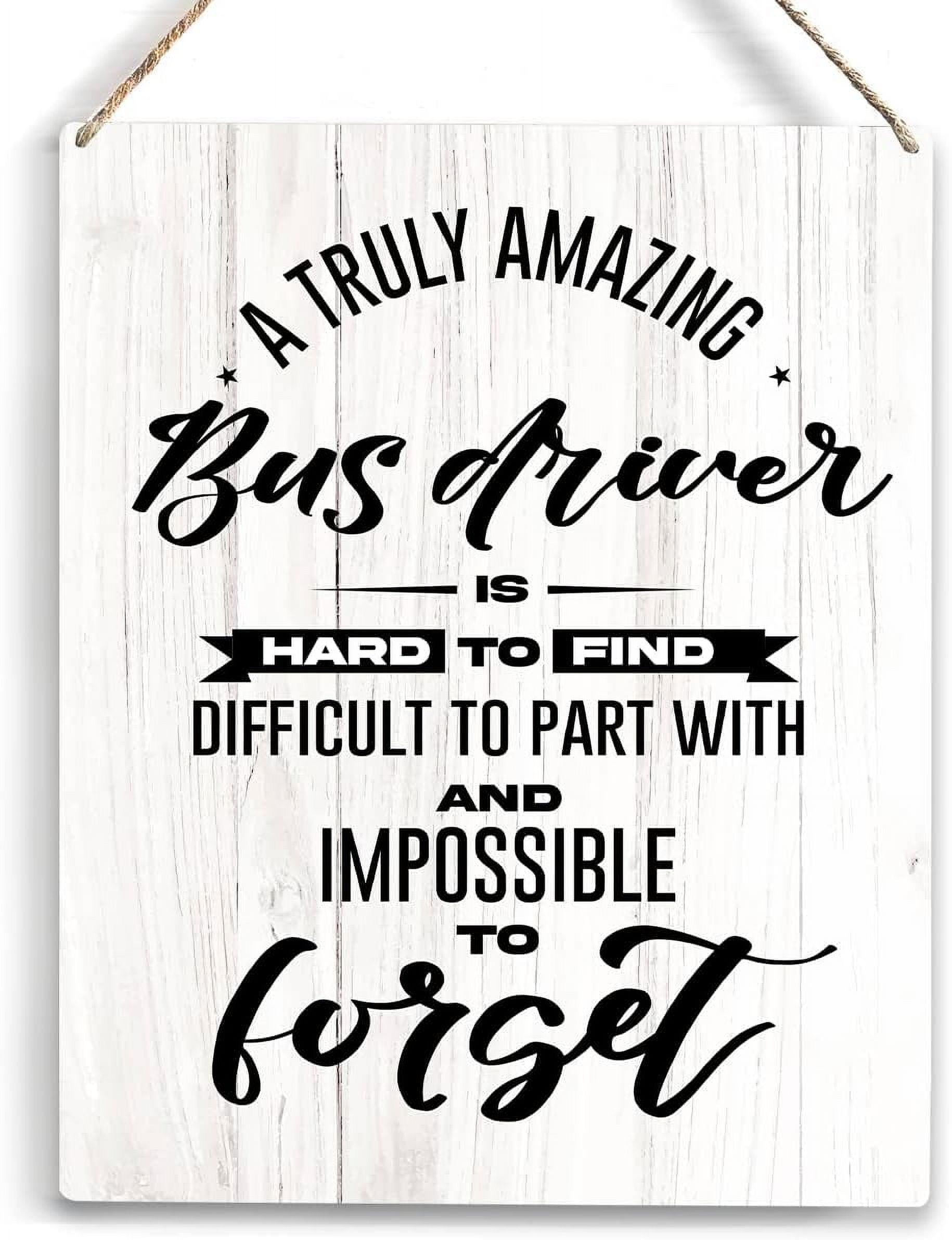 8x10 Inch Bus Driver Gifts A Truly Amazing Bus Driver Is Hard To Find ...